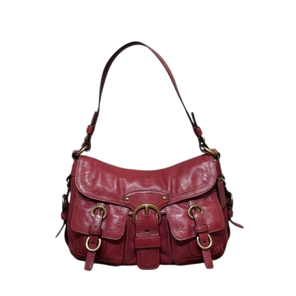 Coach | Bags | Coach Legacy Berry Leather Flap Buckle Shoulder Bag Very ...